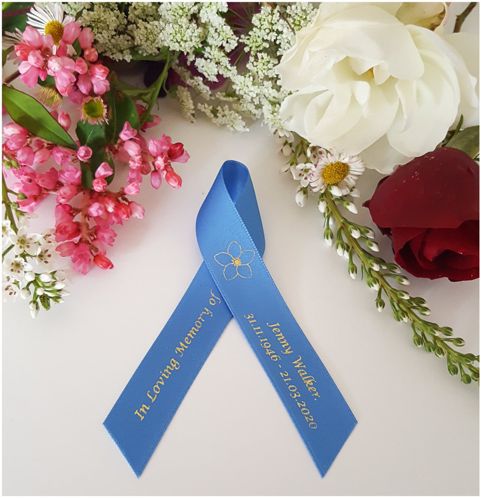 Forget Me Not Personalised Funeral Favours Uk. Memorial - Etsy UK