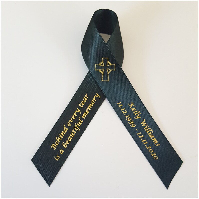 Personalised Funeral Ribbons. Memorial Ribbons. Pre Shaped - Etsy UK