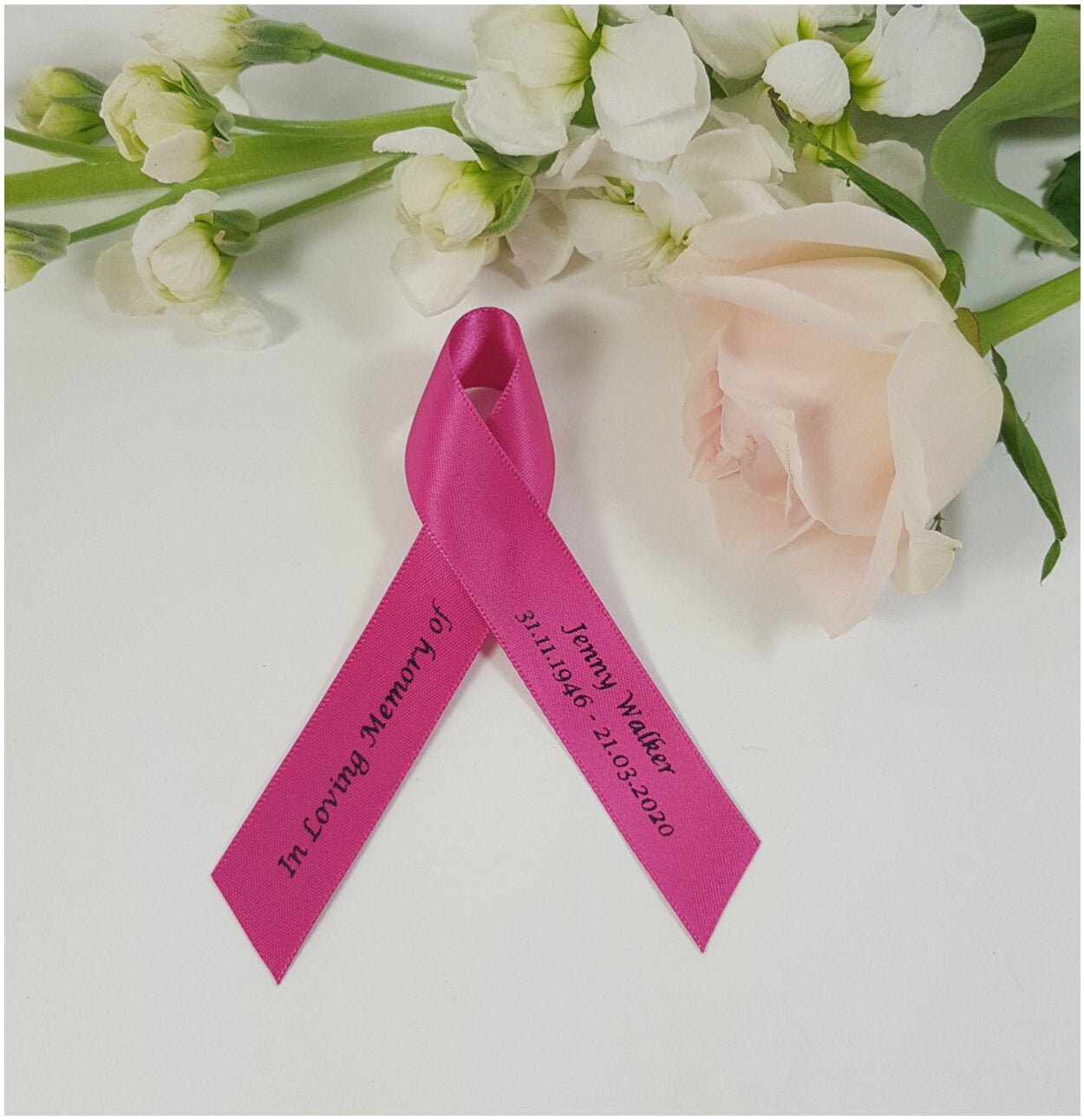 Any Colour Personalised Funeral Ribbons. in Loving Memory - Etsy UK
