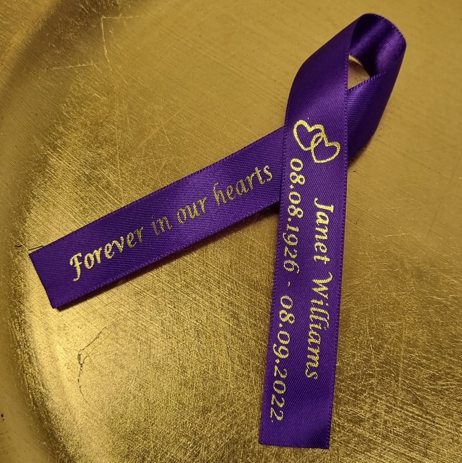 RIP Personalised Funeral Ribbons. Shaped Memorial Ribbons - Etsy UK