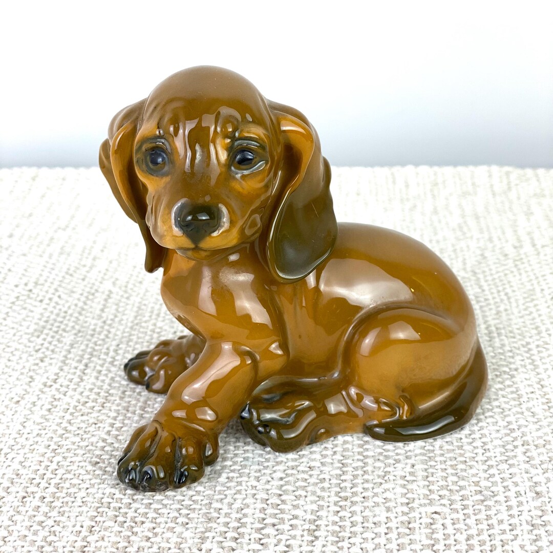 Rosenthal Germany - Theodor Kärner Small - Brown Dachshund Puppy ...