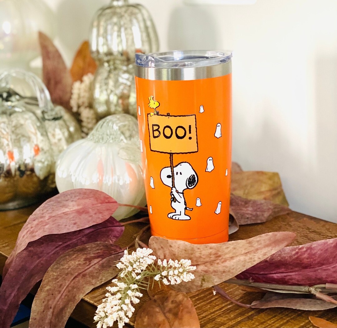 NEW Peanuts Snoopy BOO Ghost Halloween Metal Travel Mug - Etsy
