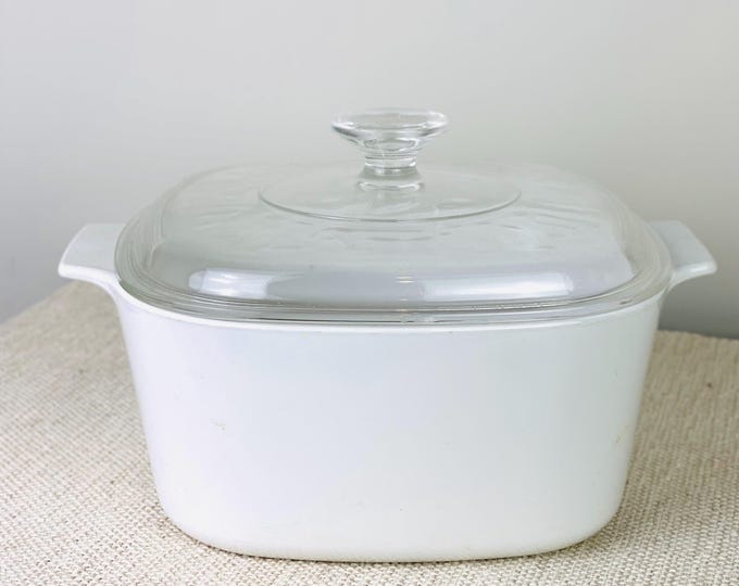 Vintage Corning Ware Casserole Dish With Glass Lid - Vintage Baking ...