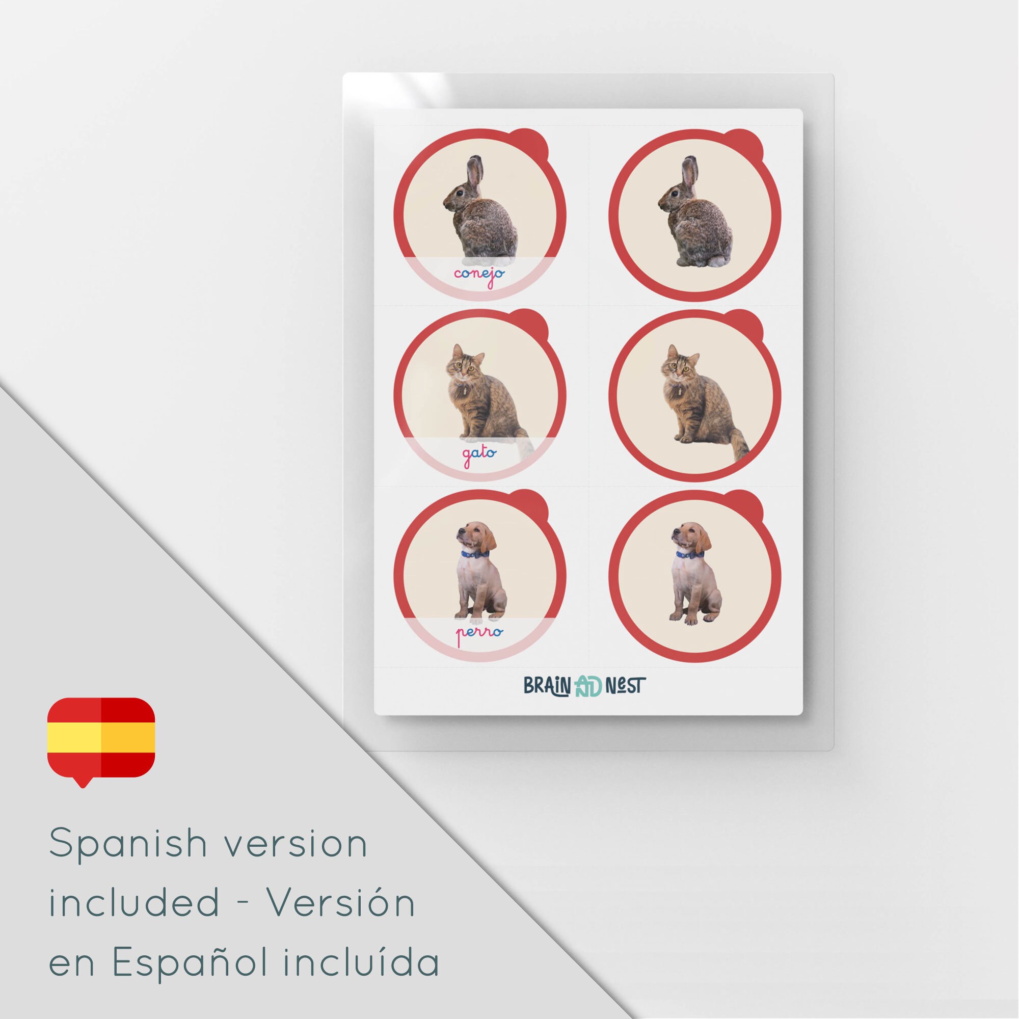 Three Part Cards Montessori, Flashcards, Farm Animals, Memory Cards ...