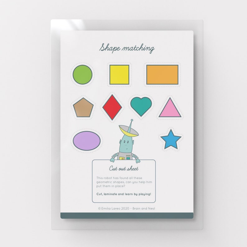 Shapes Matching Printable Game, Learning Activity, Homeschool / Busy ...