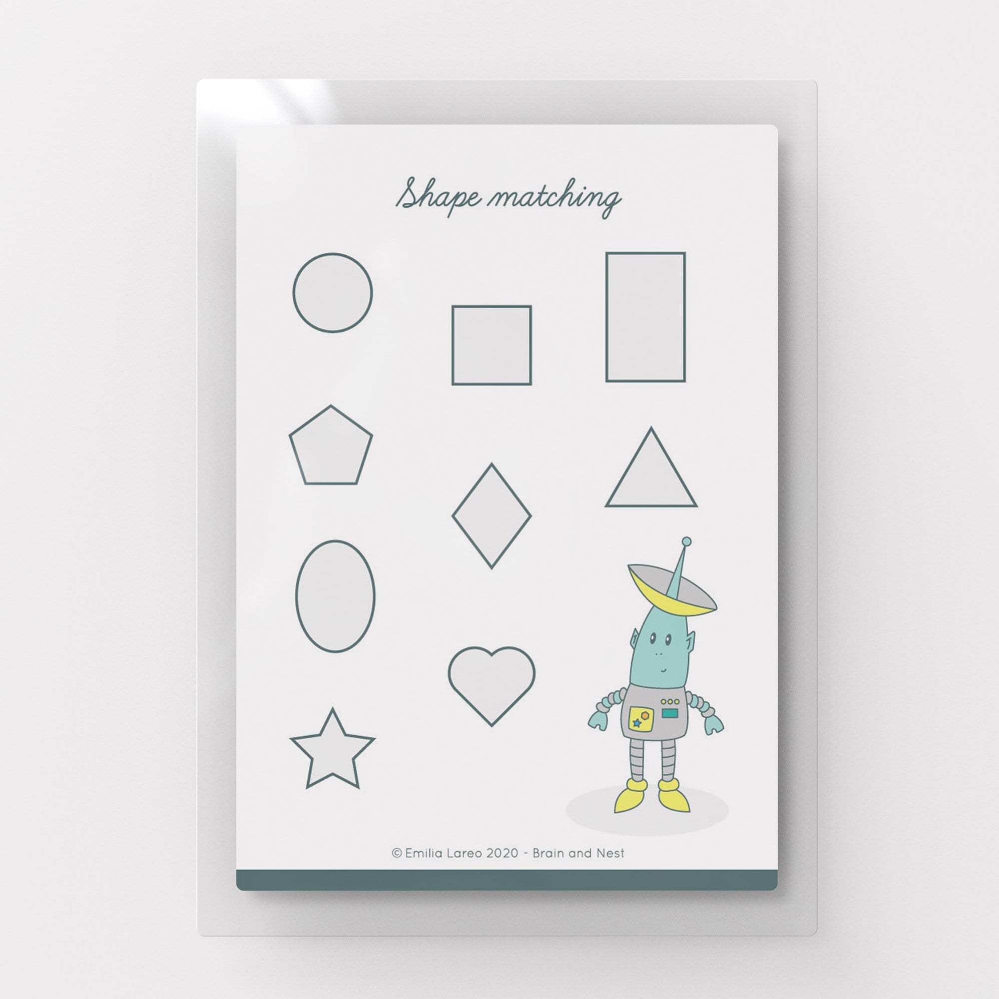 Juego de formas imprimible, Encajar formas, Actividad educativa, Hoja ...