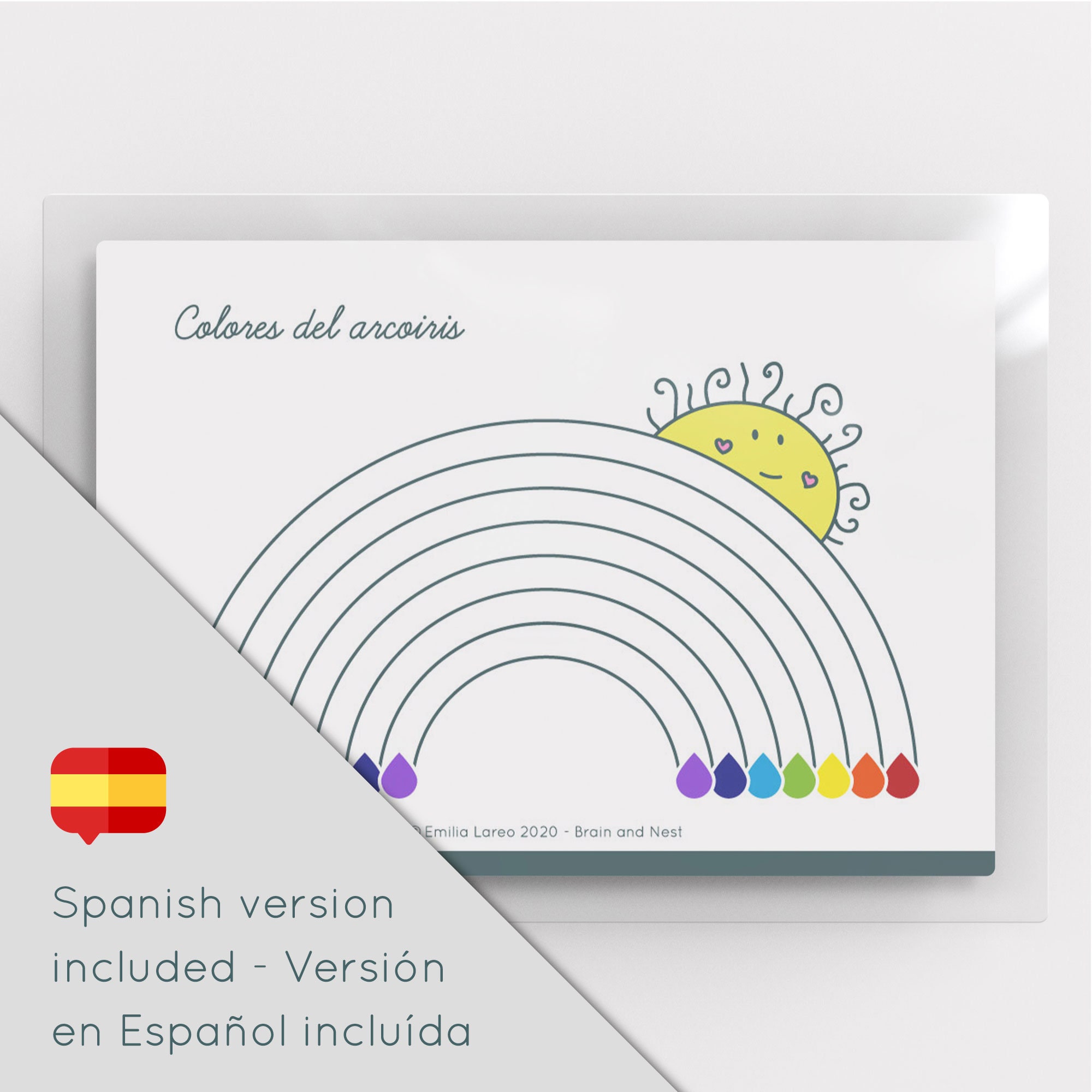 Learn Rainbow Colors, Play Doh Activity Mat Toddlers, Pre-writing ...