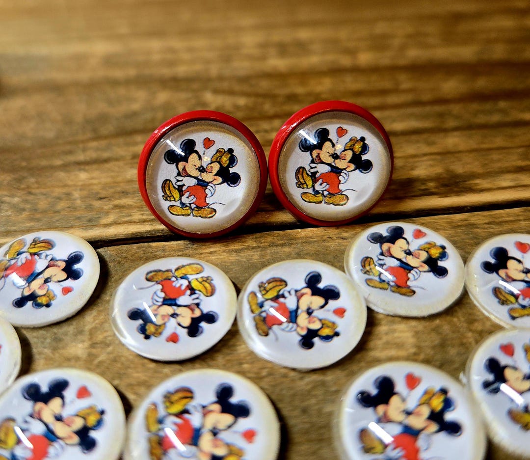 8mm 10mm 12mm Cute Mouse Hearts Pattern Cabochon | Love Cabochon | 12mm 10 Pc Set | Wholesale ...