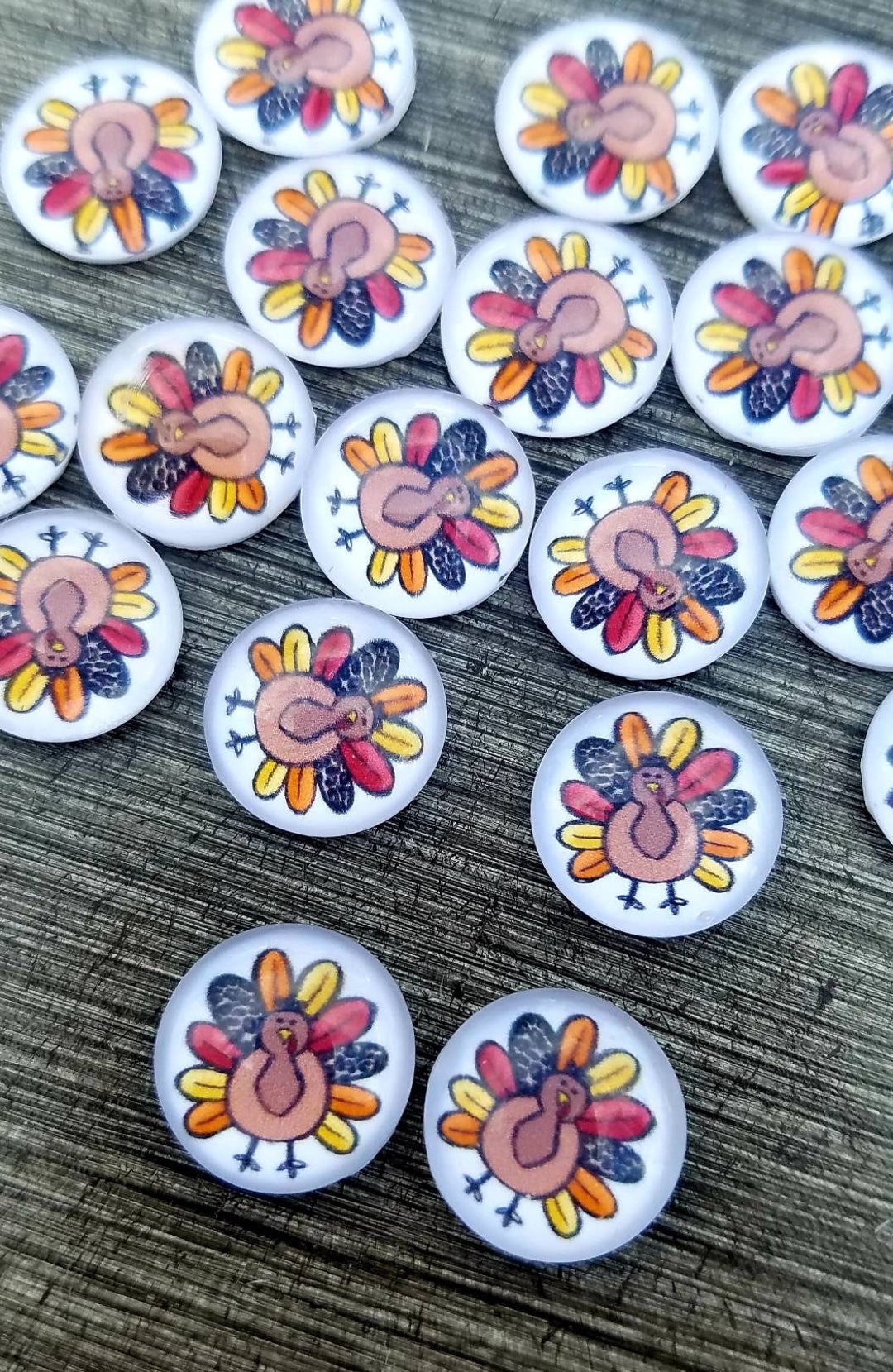 12mm Thanksgiving Cheetah Turkey Cabochon Lot | DIY | 12mm Autumn ...