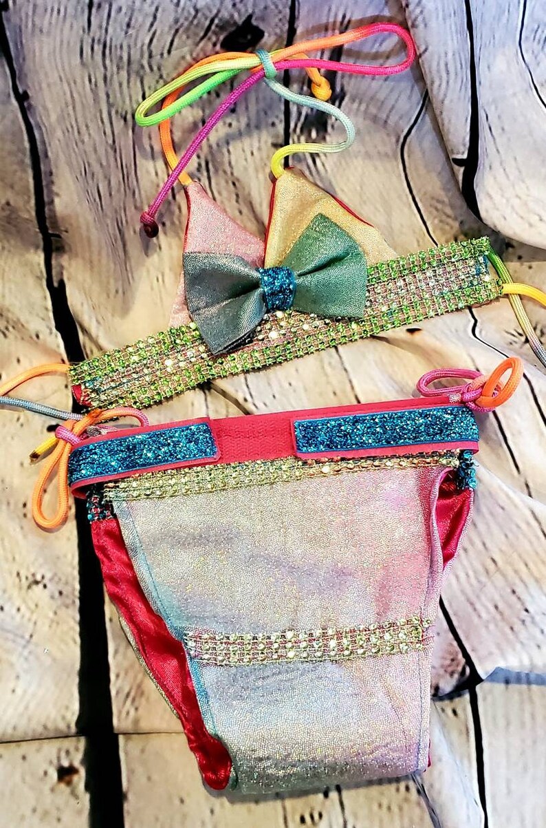 Bedazzled Pet Bathing Suit Pet string bikini dog bathing | Etsy
