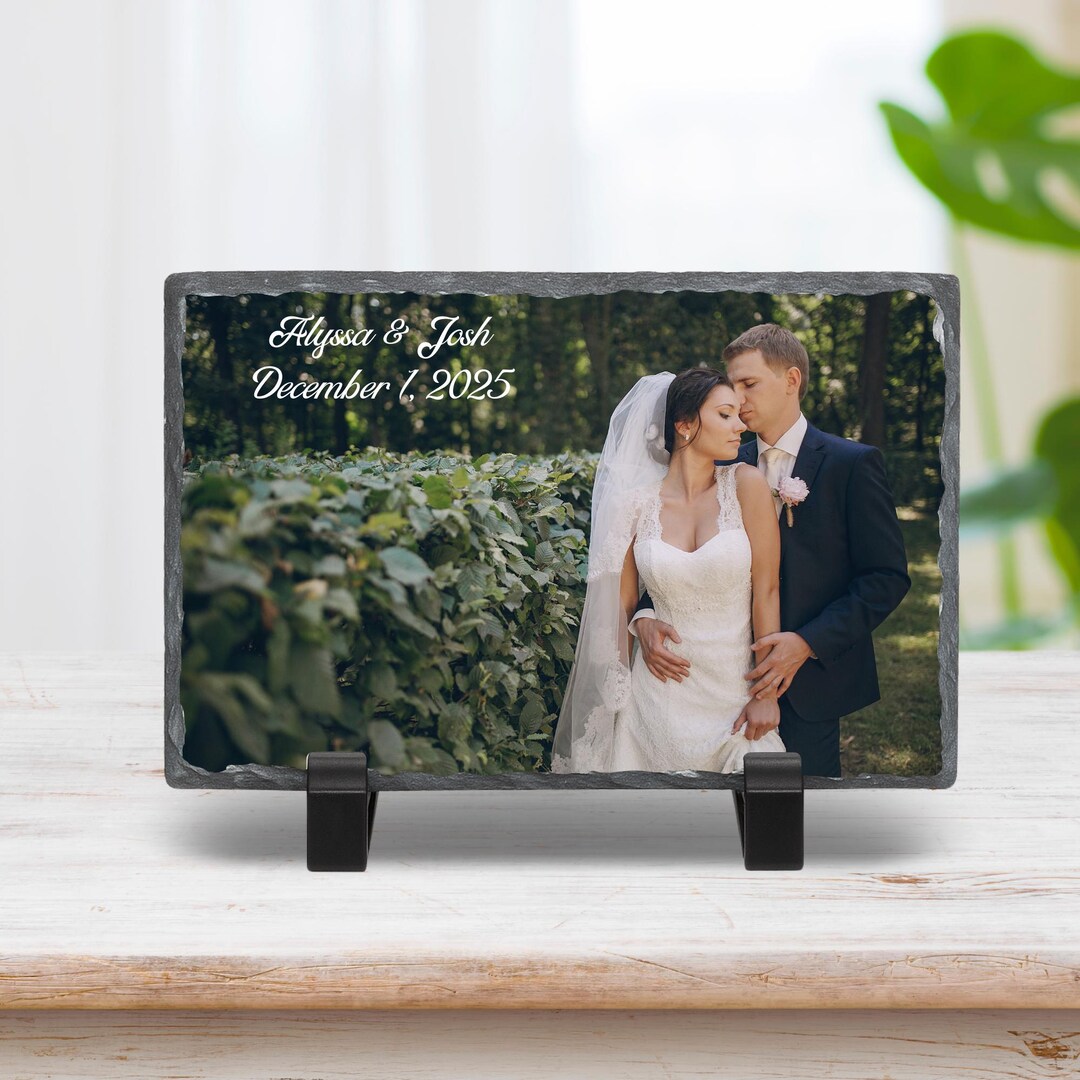 Personalized Photo Slate; Personalized Picture Gift; Wedding ...