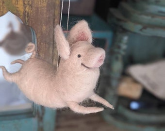 Needle Felted Pig | Etsy