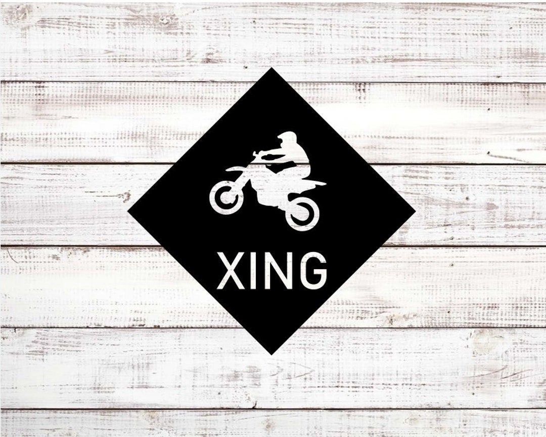 Dirt Bike Crossing Sign - Etsy