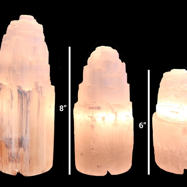 Selenite Lamp - Etsy