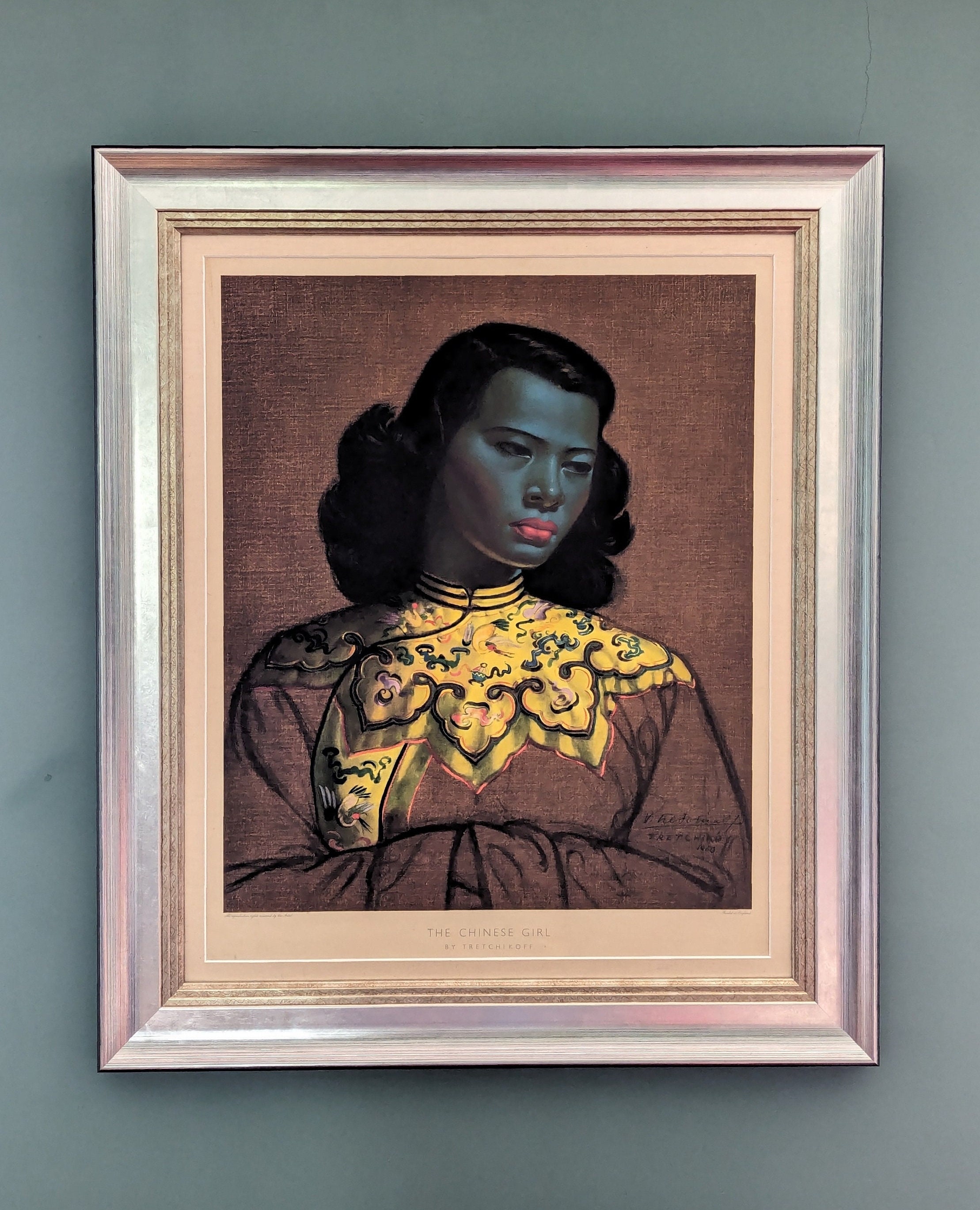 Signed Tretchikoff 'chinese Girl' Vintage Framed Print (1960) - Etsy