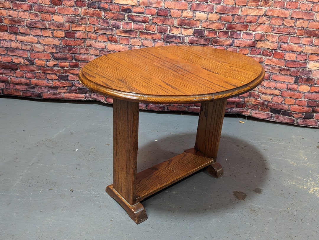A Small Oak Folding Side Table - Etsy UK