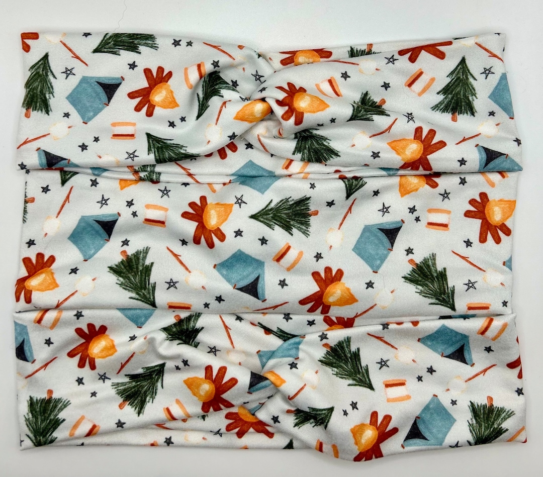 Camp Under the Stars Knot Headband/outdoors Knotted Headband/camping ...