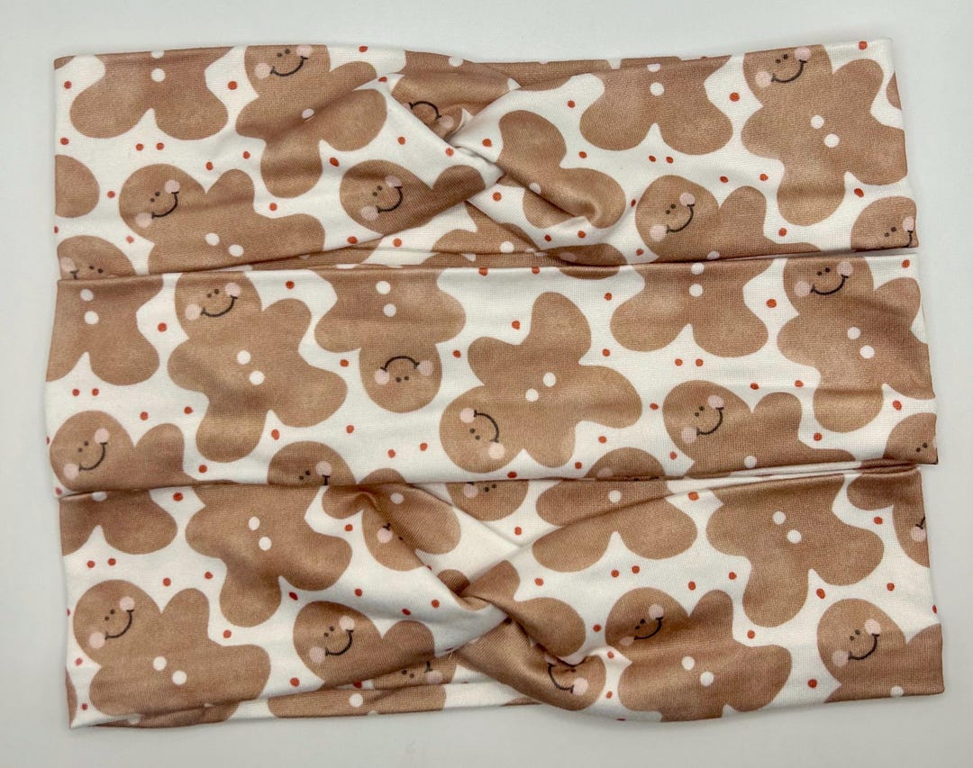 Gingerbread Man Headband/christmas Cookie Knot Headband/christmas ...