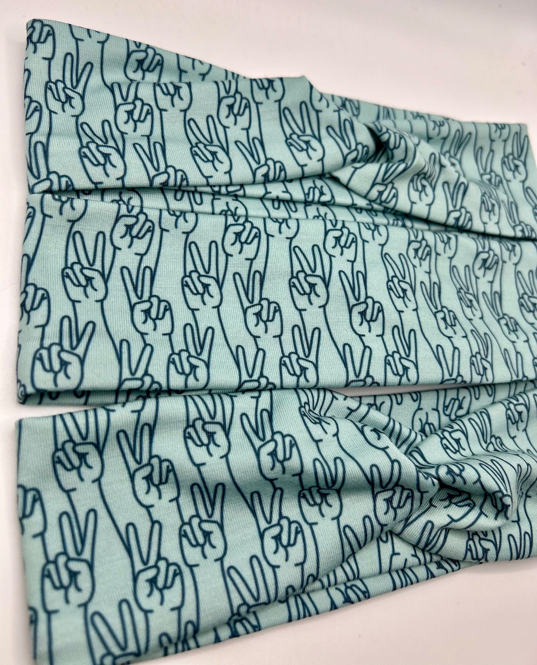 Peace Hands Knotted Headband/peace Sign Knot Headband/twist Headband ...