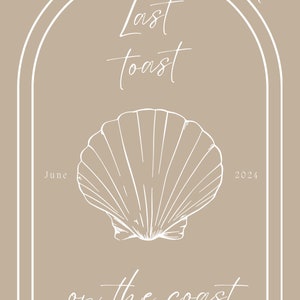 Toast on the Coast Champagne Labels Coastal Bachelorette Favors ...