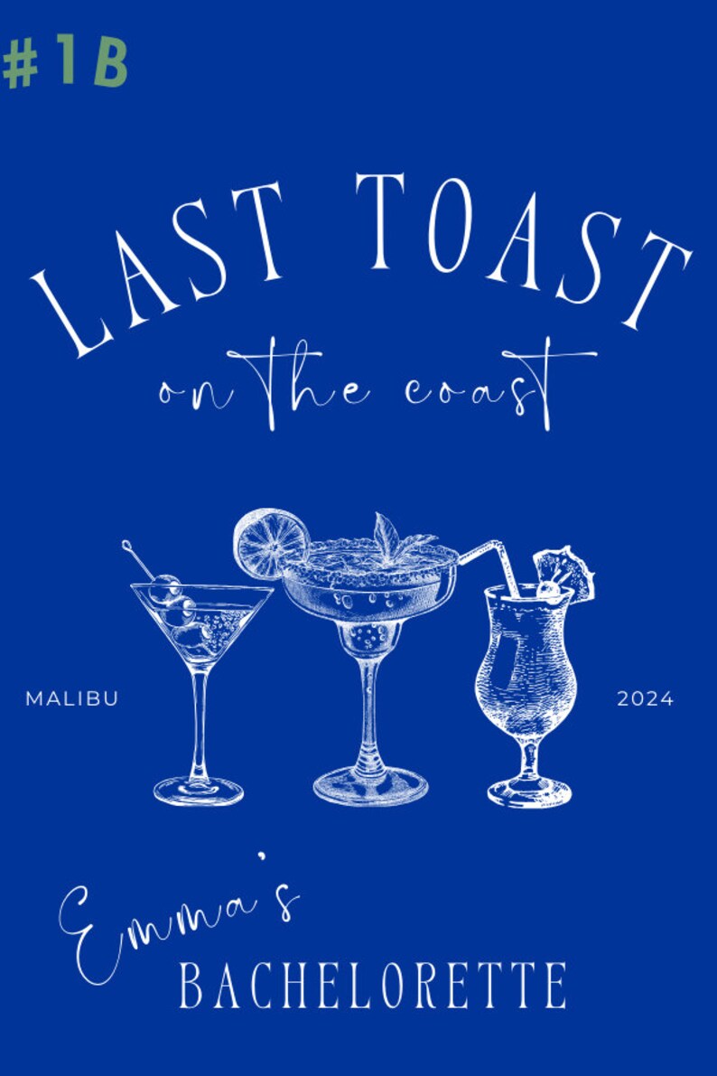 Toast on the Coast Champagne Labels Coastal Bachelorette Favors ...