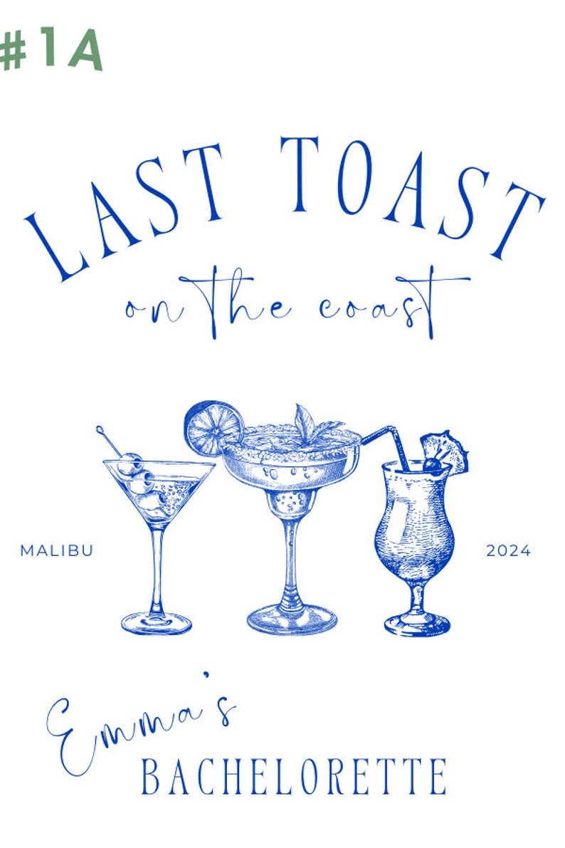 Toast on the Coast Champagne Labels Coastal Bachelorette Favors ...