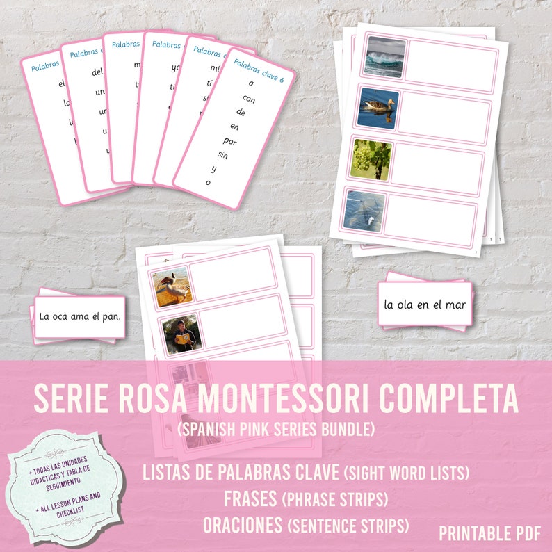 Print SERIE ROSA MONTESSORI Bundle Alphabet Cvc Cvv Vcv - Etsy France