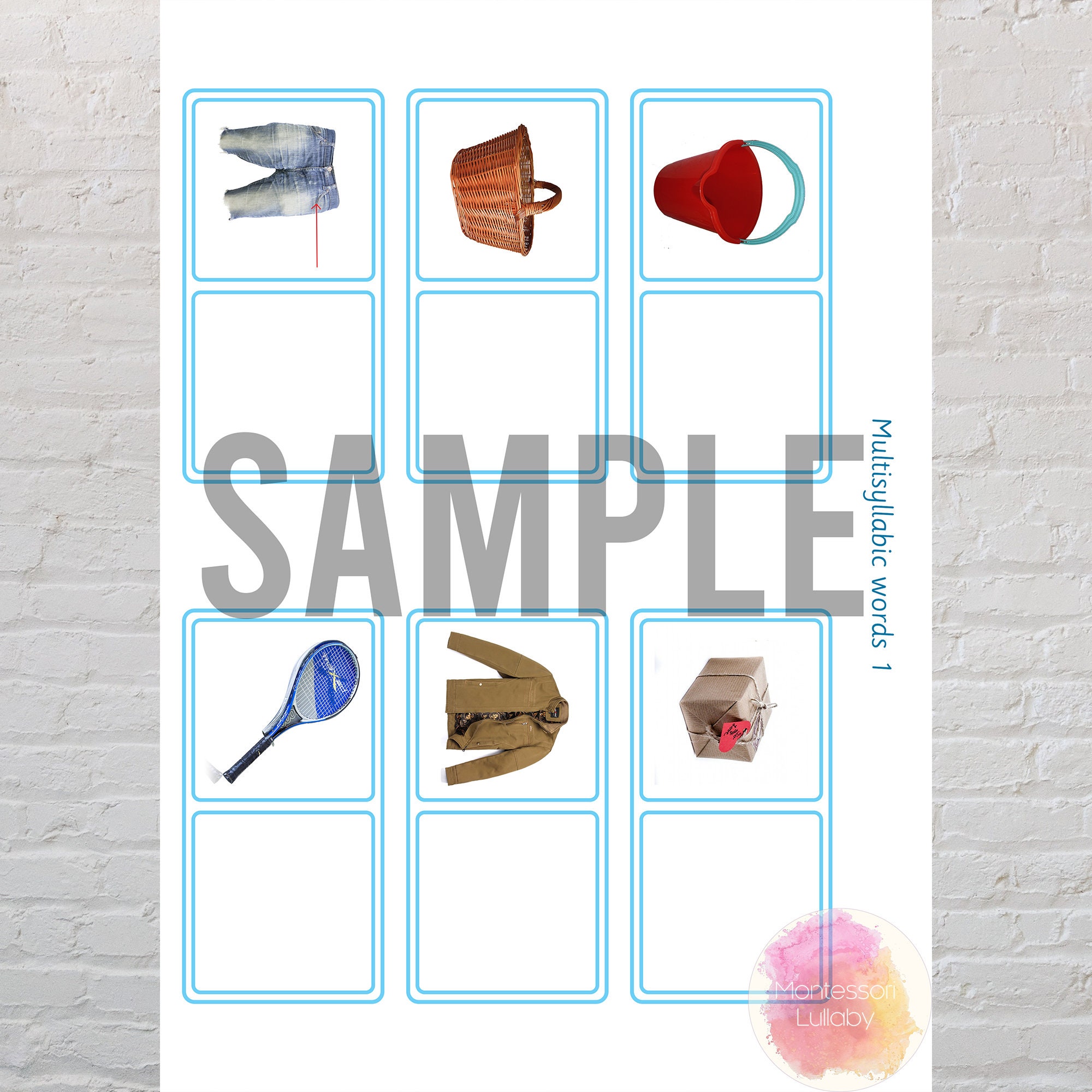 BLUE SERIES MONTESSORI Picture Sheets Matching cards Digraph Blends ...