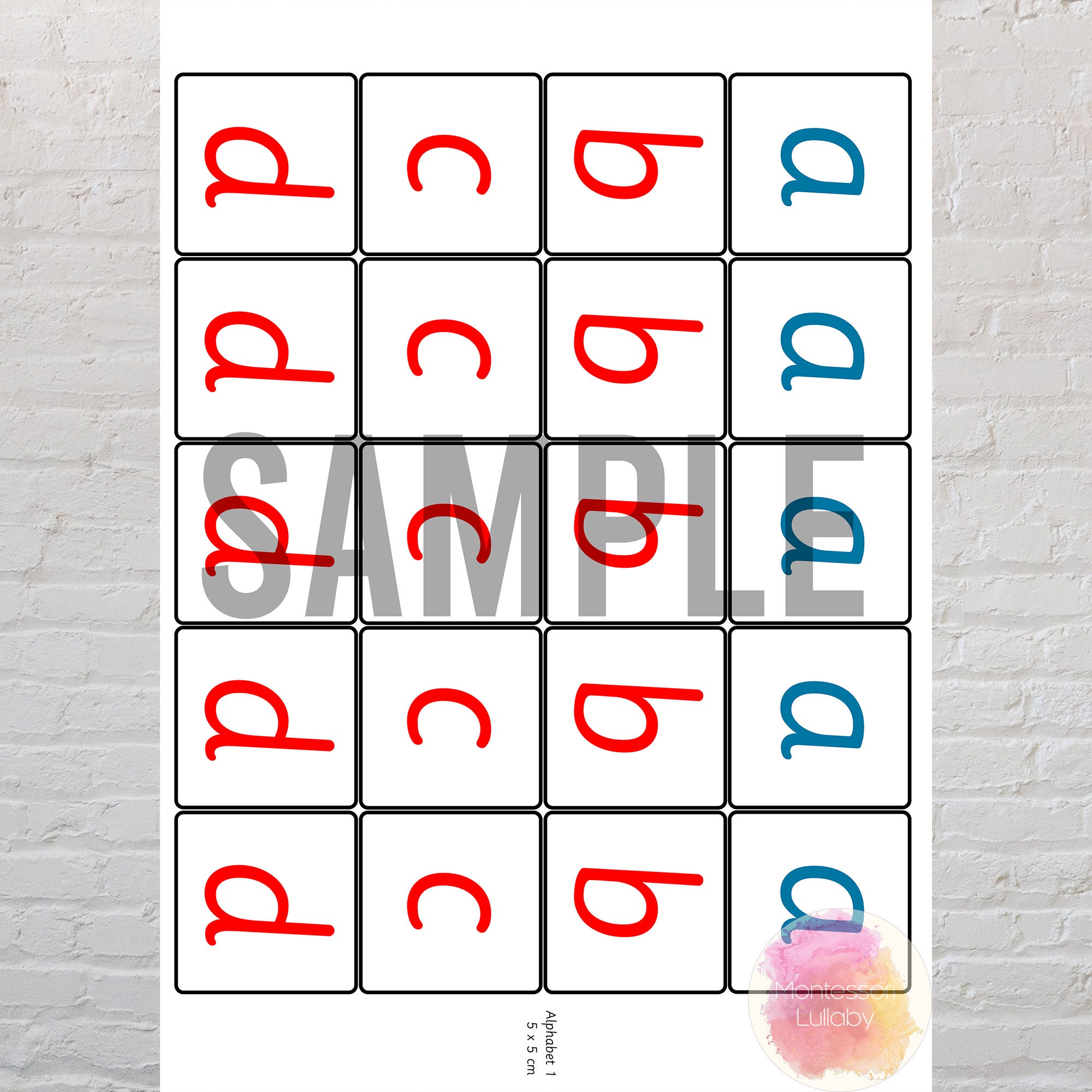 Print SERIE AZUL MONTESSORI Bundle alphabets red & Blue - Etsy Singapore