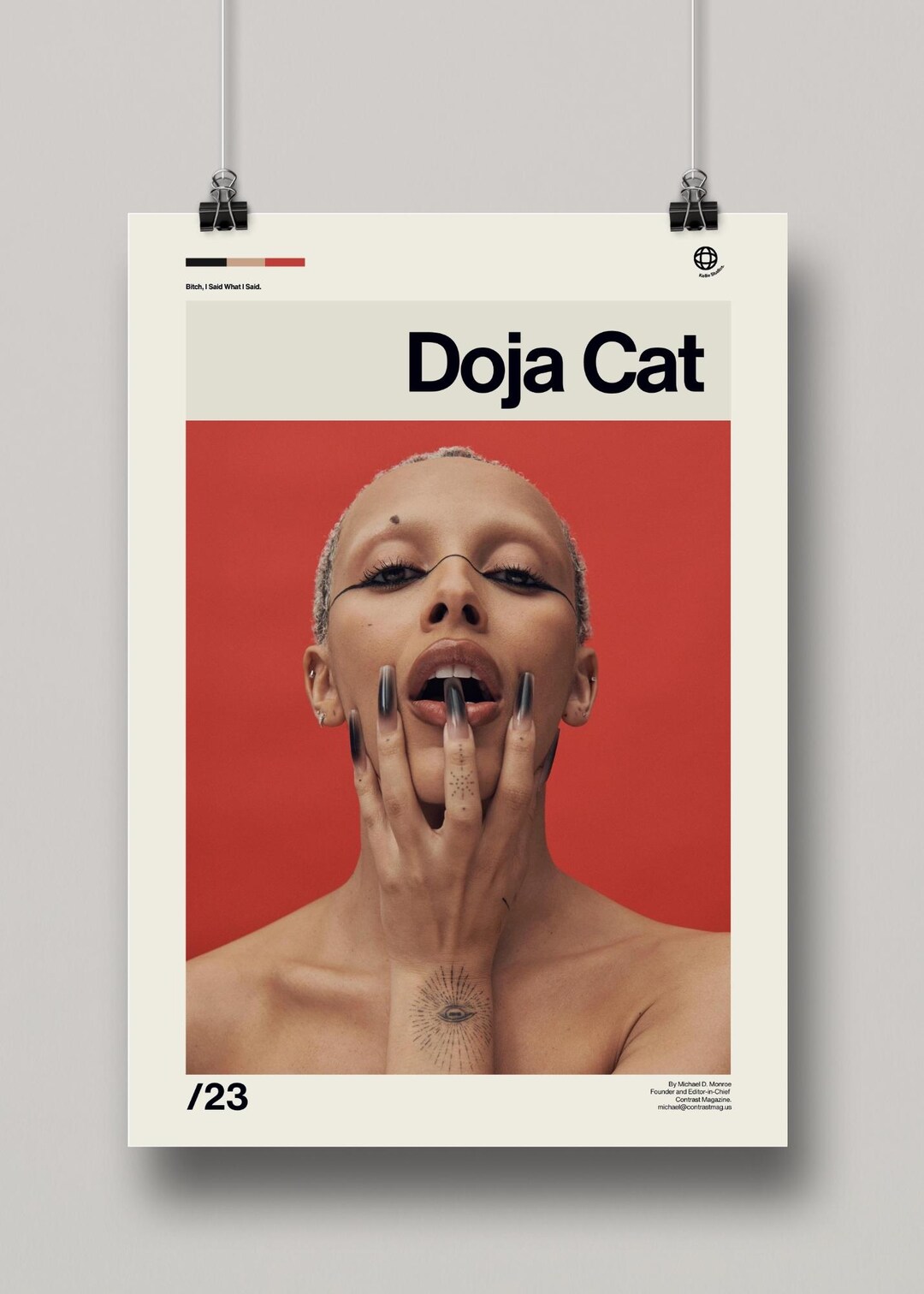 Edgy Doja Cat Vintage Vinyl-inspired Wall Art | Stylish Celebrity ...