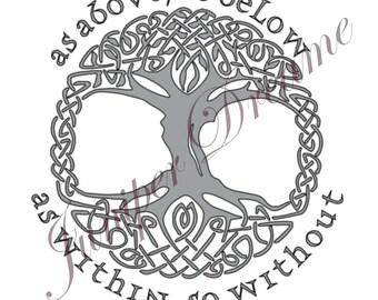 As Above so Below Tree of Life SVG Vector Digital Files - Etsy