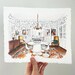 Custom Watercolor Interior Painting: Handmade Room Portrait - Etsy