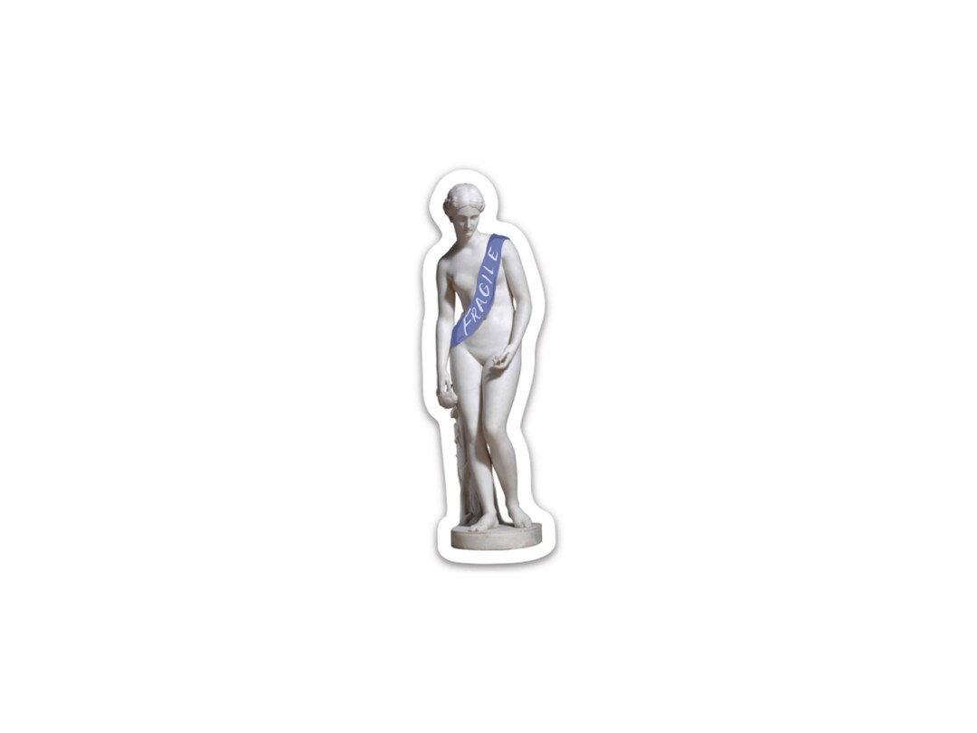 Sticker: Fragile Greek Statue Sculpture Art Sticker Greek, Roman ...