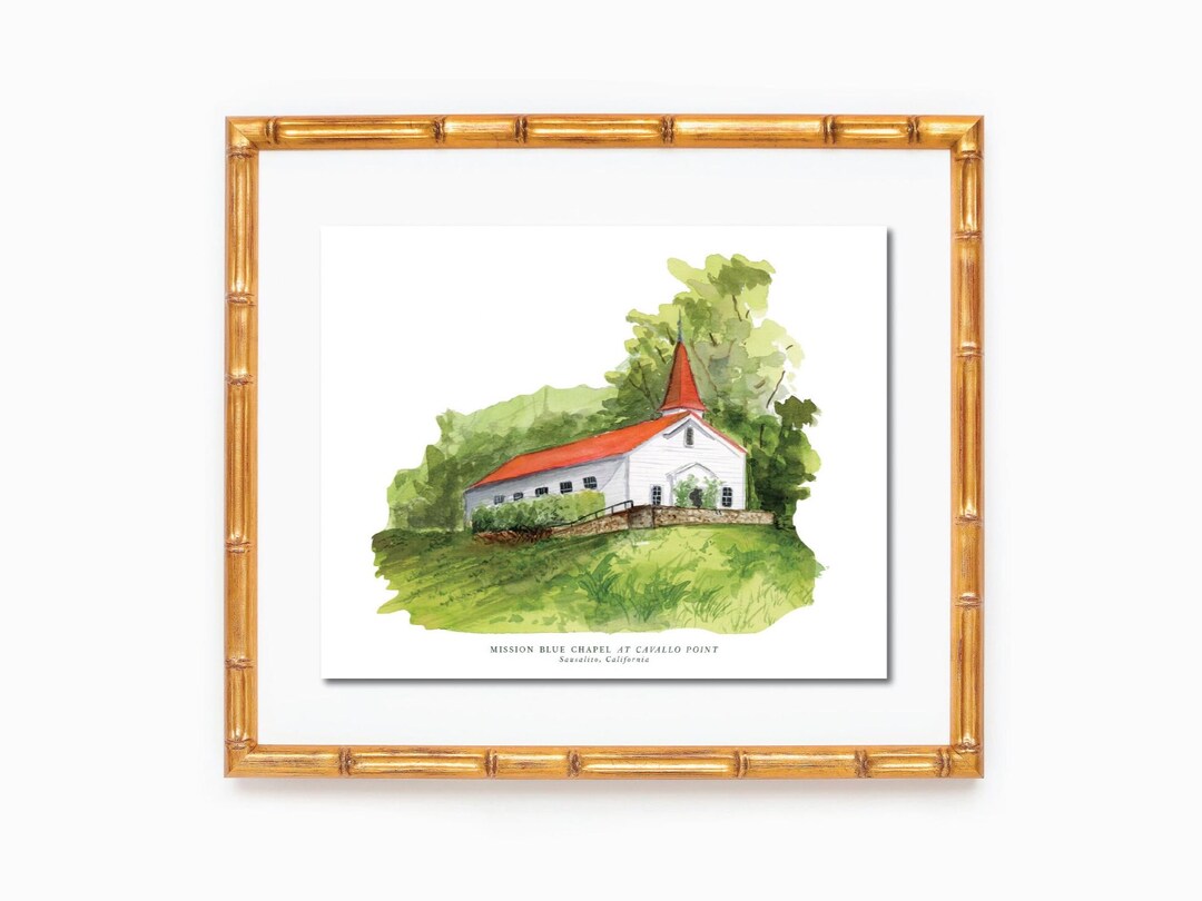 Art Print: Mission Blue Chapel| Cavallo Point| San Francisco Tourist ...