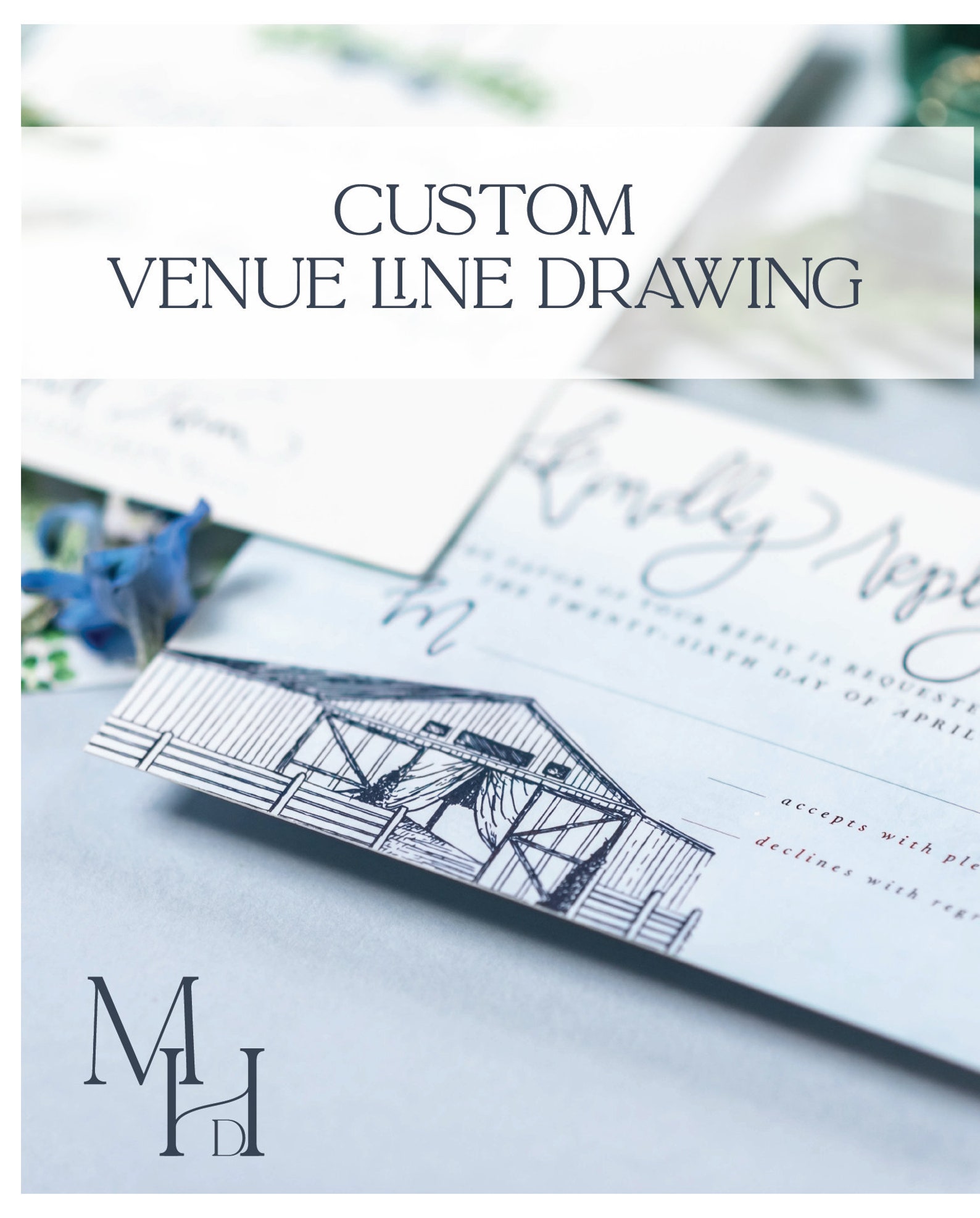 Wedding Venue Line Drawing 8x10 Custom Venue Illustration Digital Venue ...