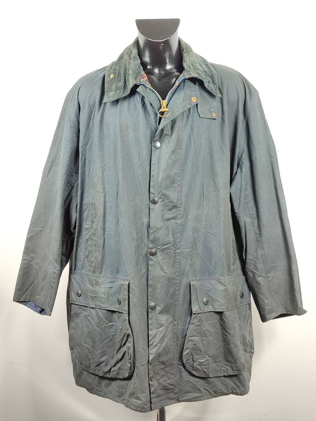 Barbour Blue Border Jacket Vintage Men's Wax C50/127 Cm navy Wax Border ...