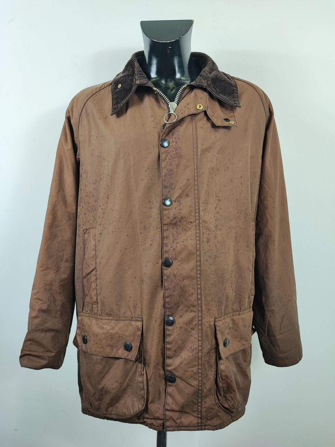 Barbour Jacket Beaufort Beige Vintage C48/122 Cm Dark Beige Waxed ...