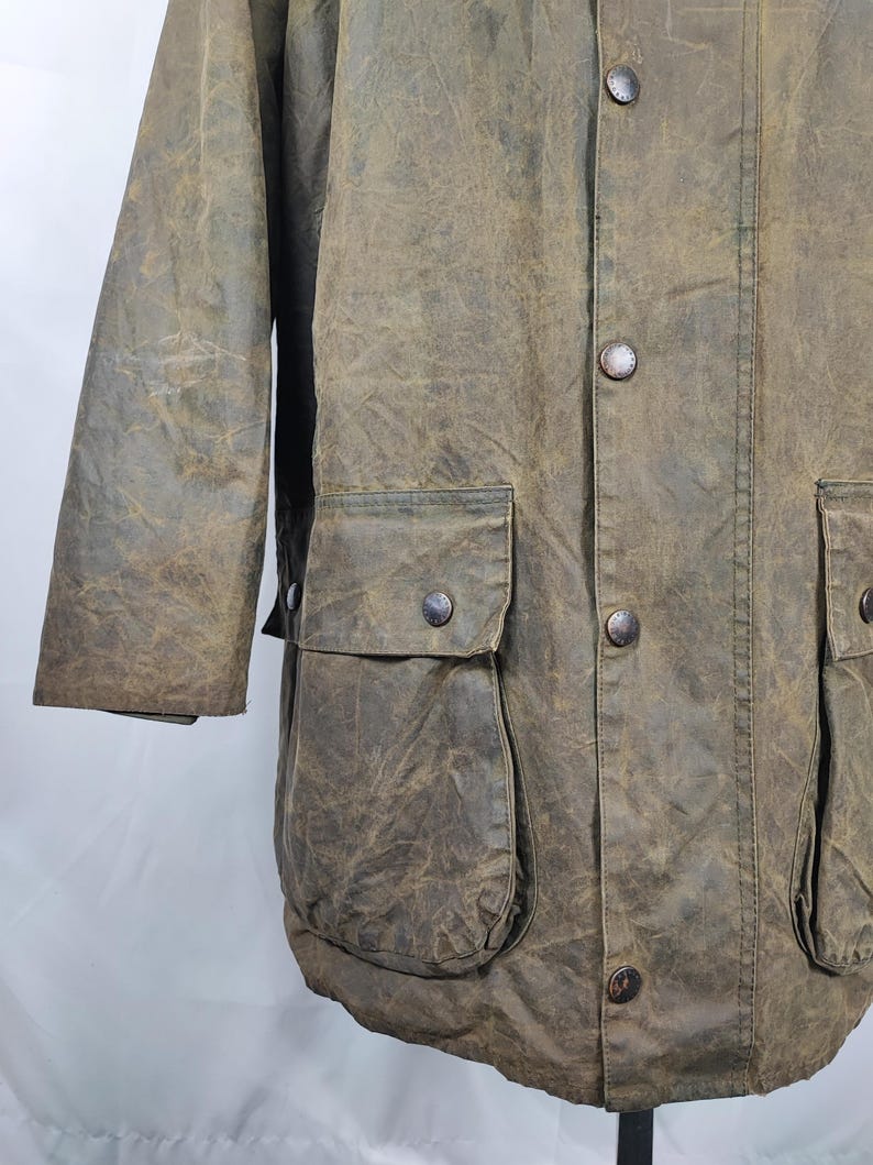 RARE Barbour Vintage Northumbria Jacket C46/117 Cm-green Vintage Waxed ...
