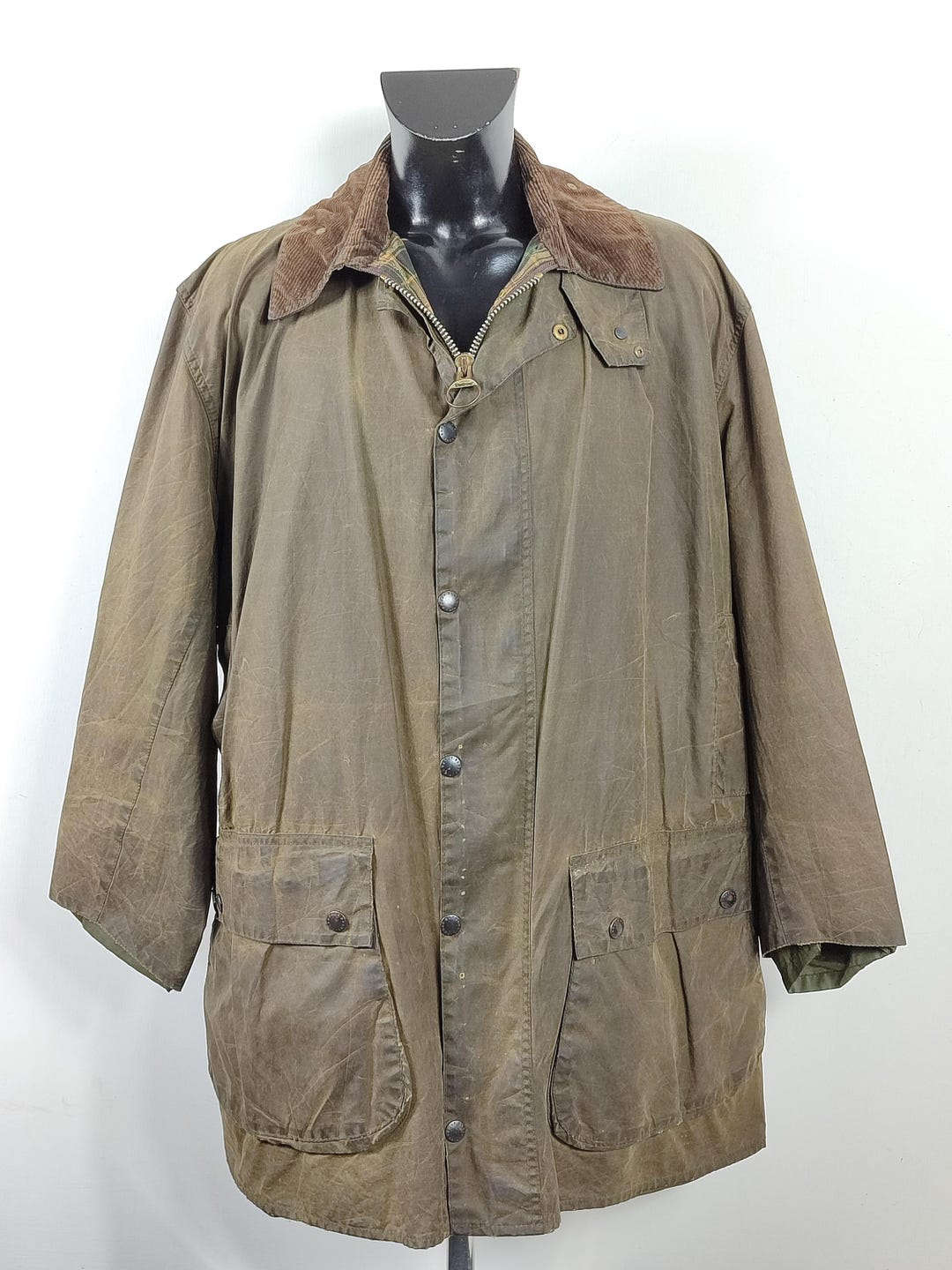 Barbour Men's Jacket Border Green Vintage C48/122 Cm Xlarge- Green Wax ...