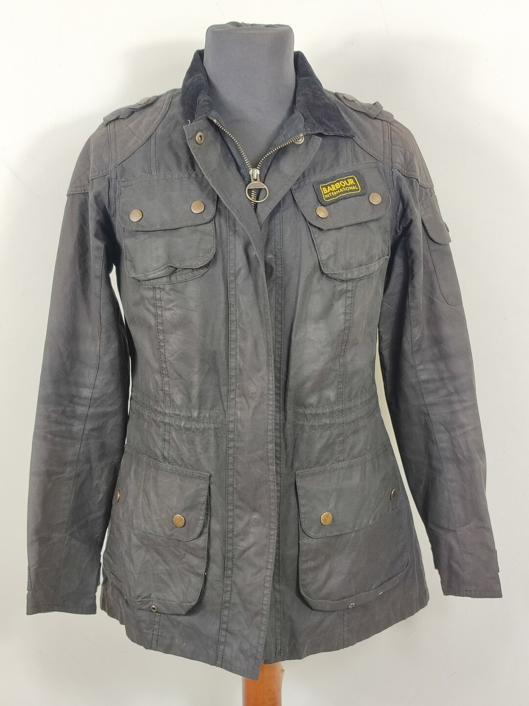 Barbour Women's Black Speedway Jacket Uk10 Small-lady Black Speedway ...