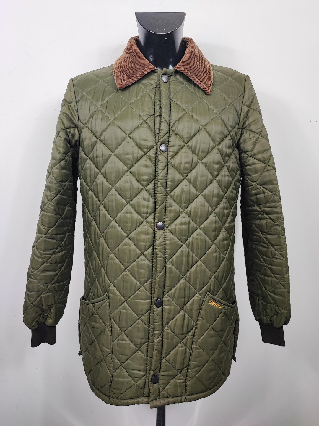 Barbour Quilted Vintage Green Jacket Size Medium Quilted Vintage Green ...