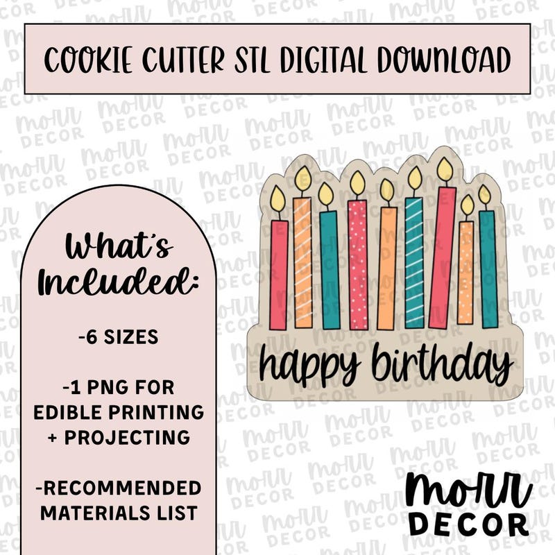 Candle Cookie Stl File - Etsy