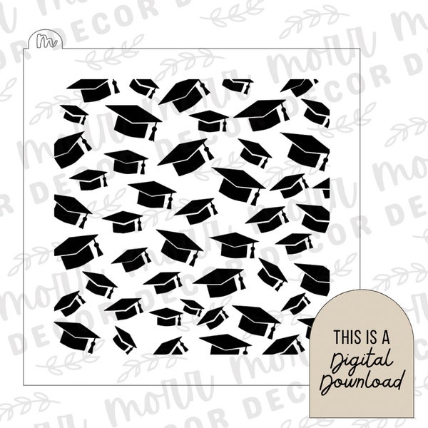 Graduation Cap Cookie Stencil - Etsy