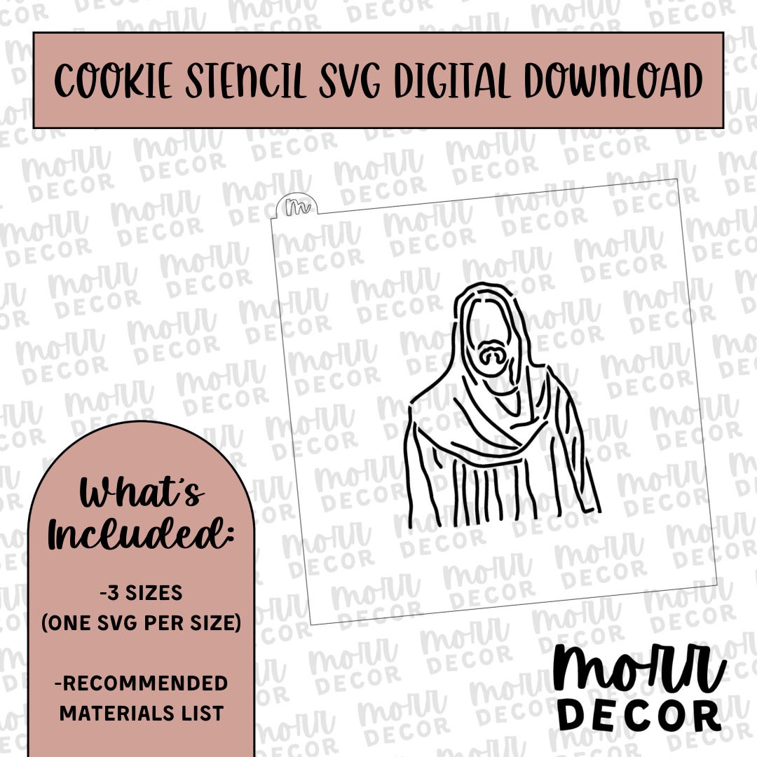 PYO Jesus Christ Easter Cookie Stencil DIGITAL DOWNLOAD | Cookie ...