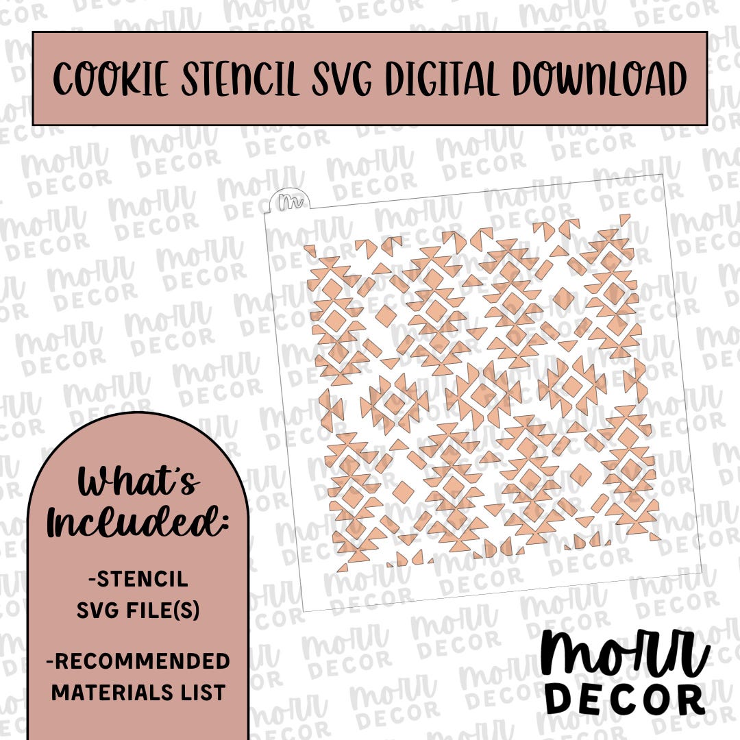 Aztec Cookie Stencil DIGITAL DOWNLOAD | Cookie Stencil Digital Download ...