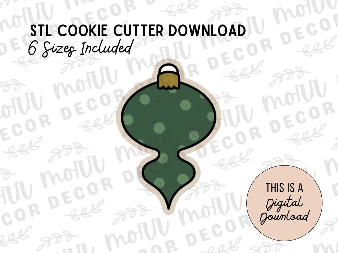Ornament Cookie Cutter Digital Download Christmas STL File Download ...