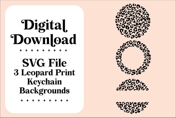 Keychain Background SVG File 3 Leopard Print Shapes for - Etsy