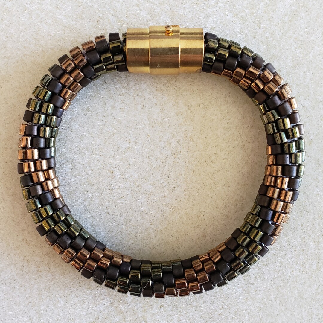 Crocheted Beaded Bracelet: Winding Vines - Etsy