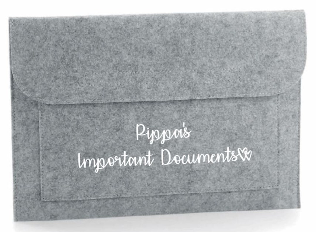 Personalised Folder Documents Folder Monogram Folder - Etsy UK