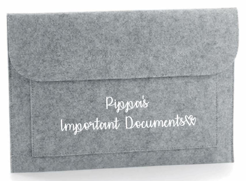 Personalised Folder Documents Folder Monogram Folder - Etsy UK